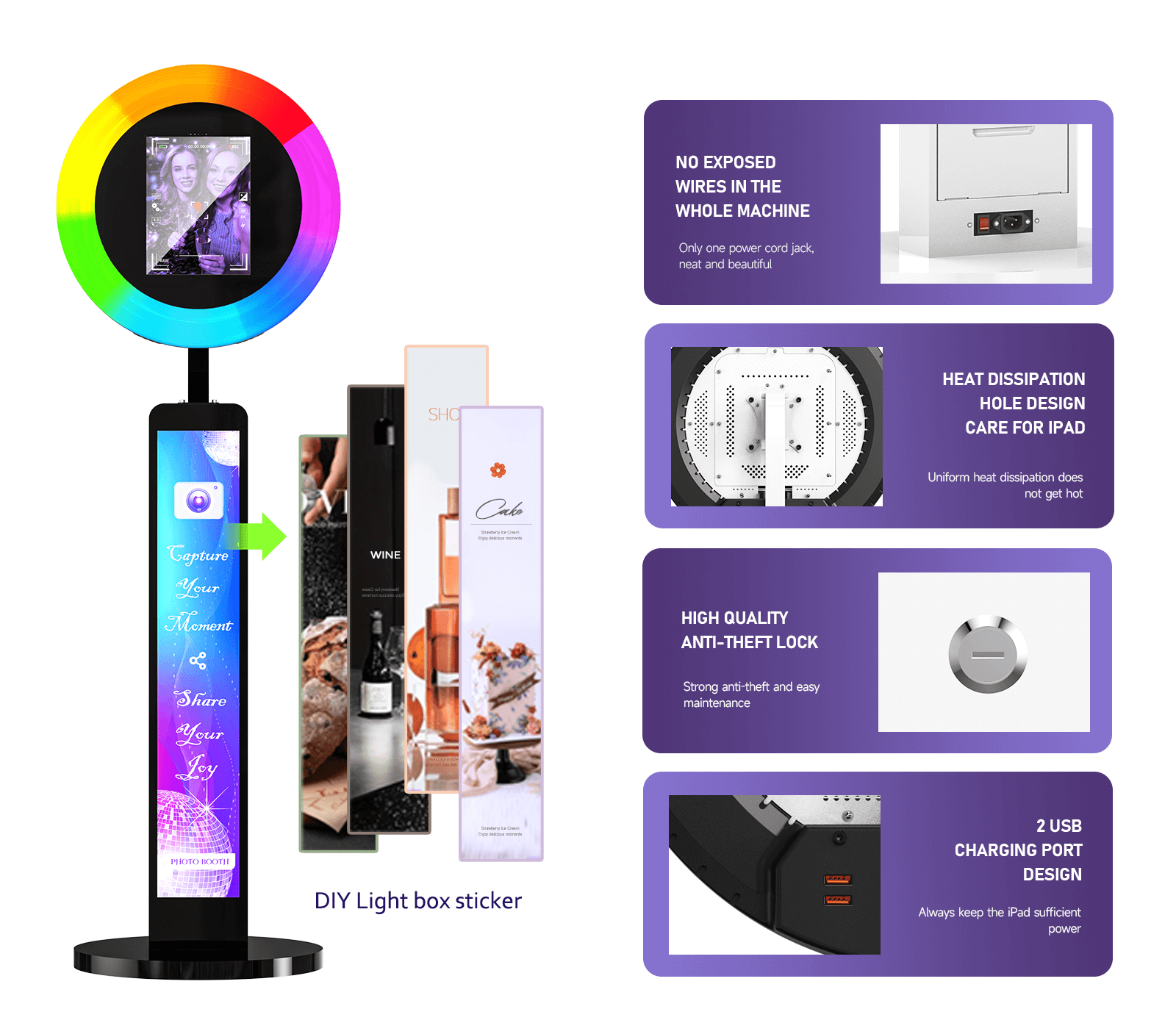 ChackTok Ipad Photo Booth with Light Box - ChackTok